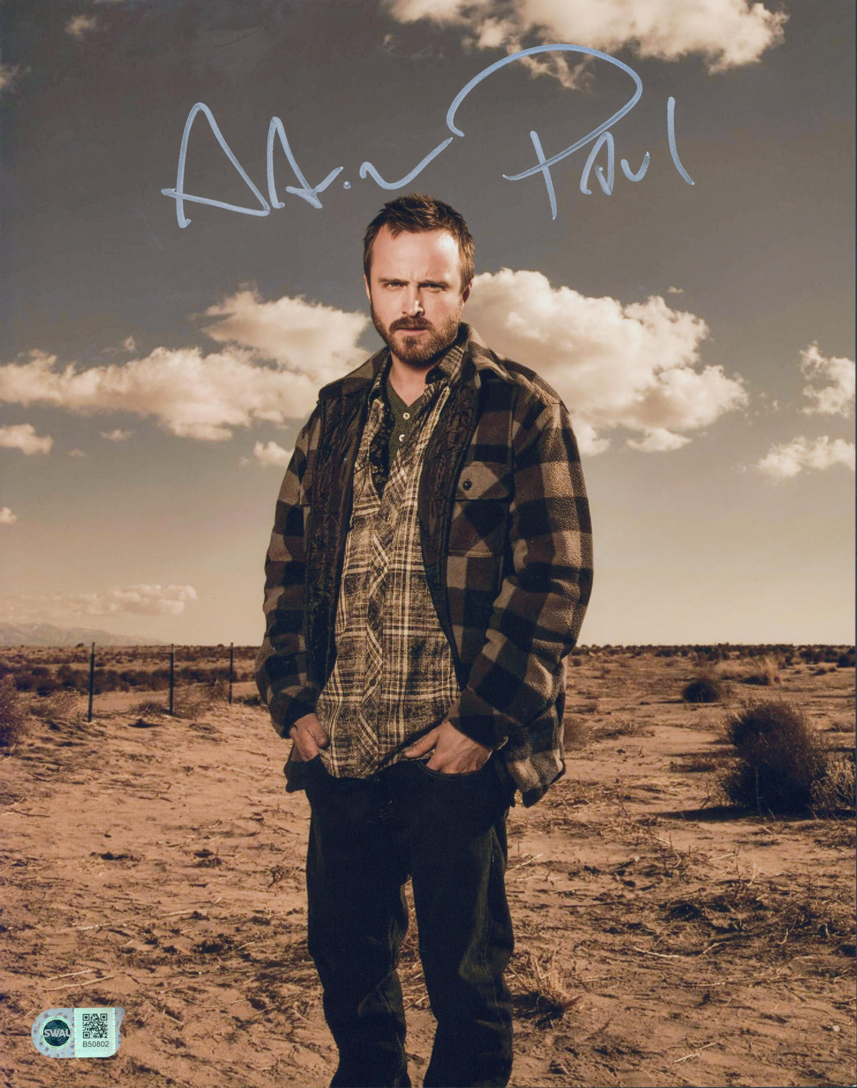 Aaron Paul Signed 11x14 Photo - SWAU Authenticated | SWAU